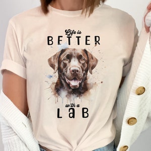 Life is Better With a Chocolate Lab T-shirt Chocolate Lab Shirt Dog Mom ...