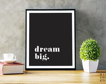 Dream big print | Etsy