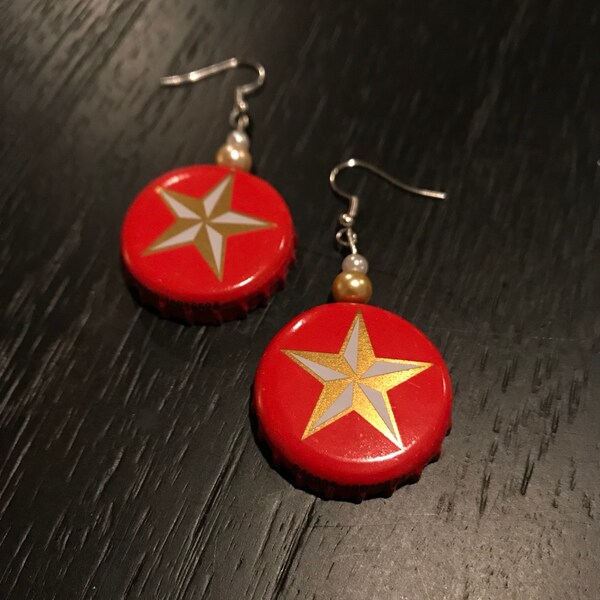 Bottle Cap Earrings - Etsy
