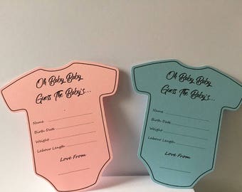 Guess the baby stats | Etsy