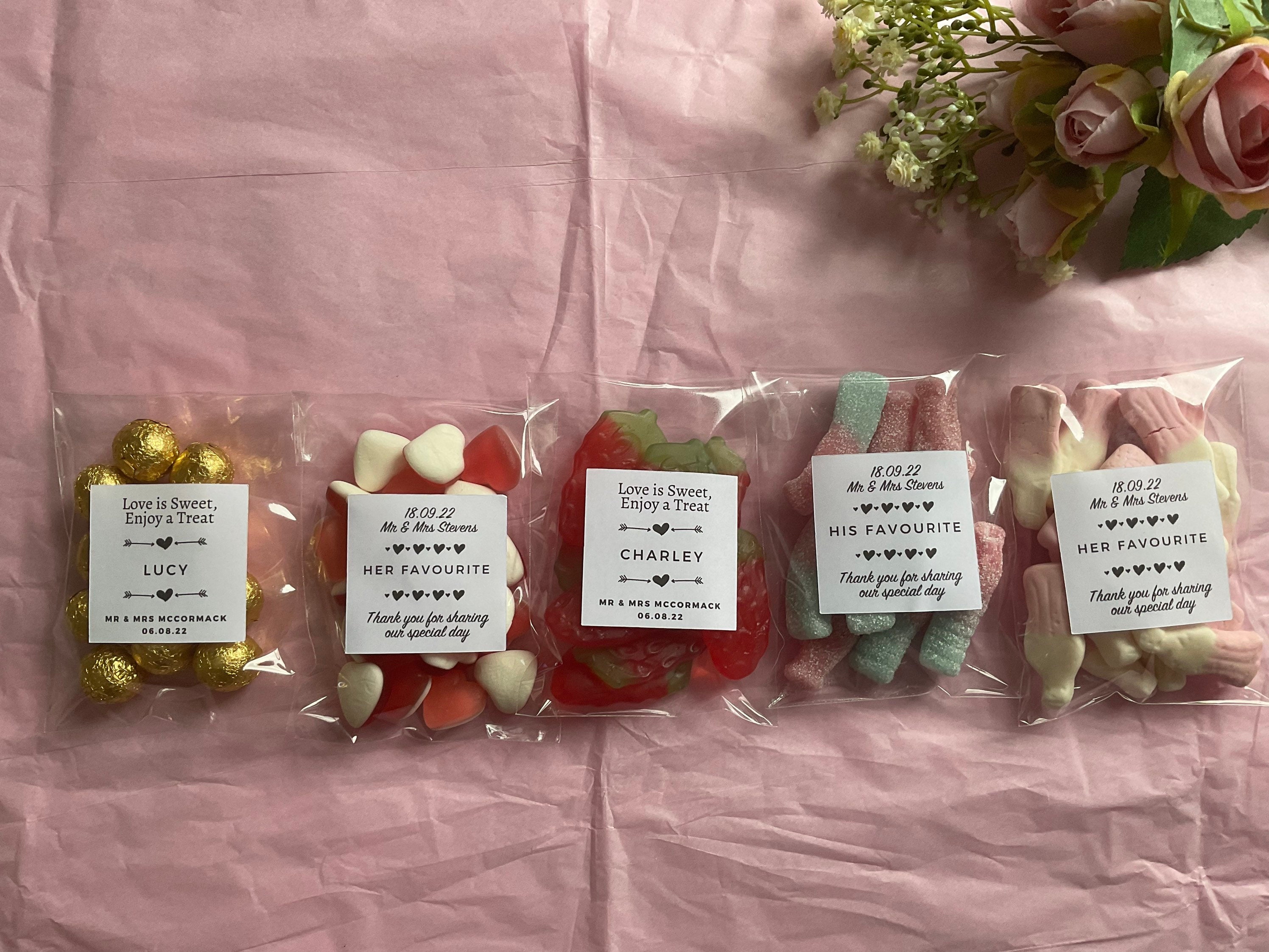Personalised Filled Sweet Bags, Wedding Favours, Birthday Sweet Treats ...