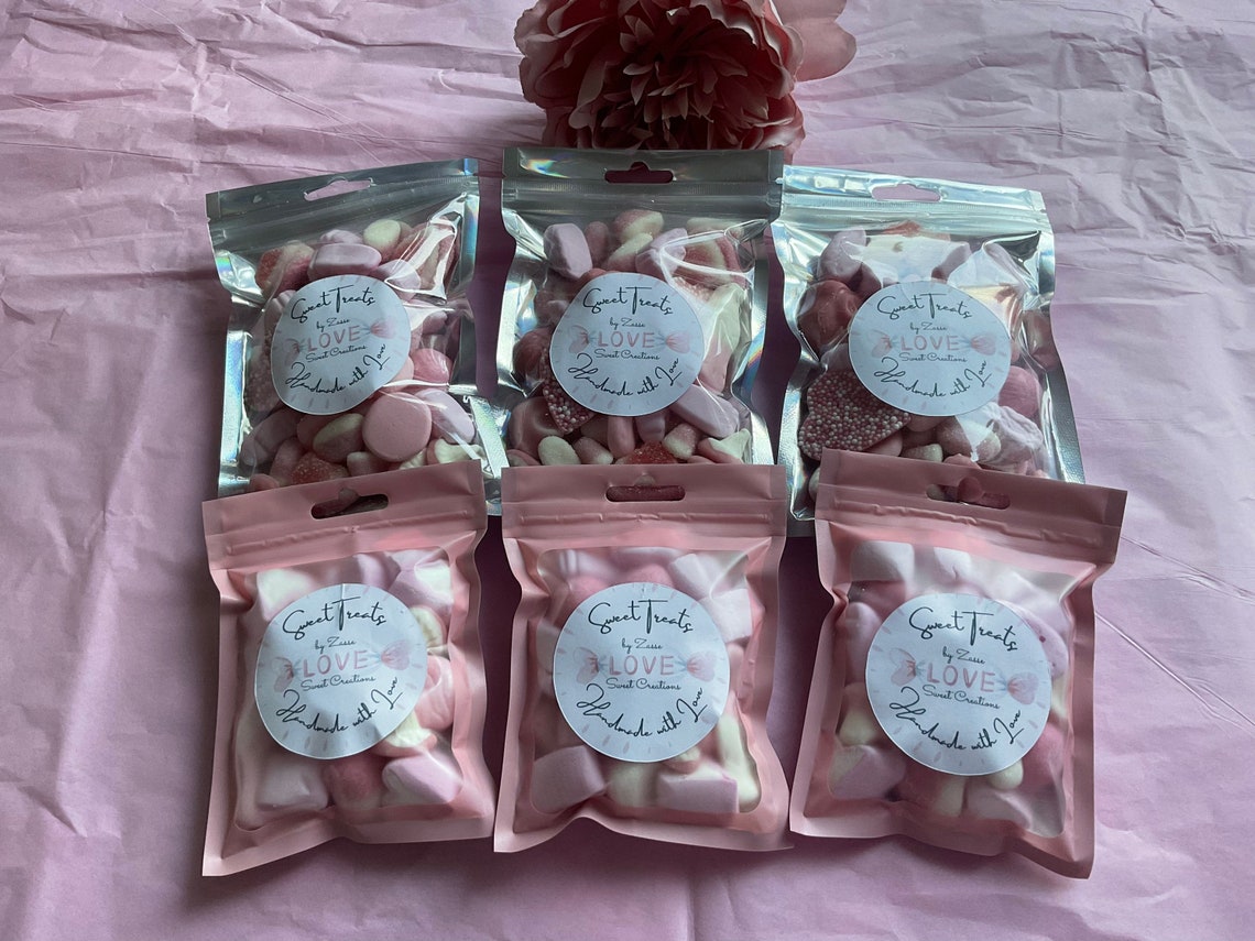 Hen Party Hen Do Sweet Bags Personalised Pink Foiled Bags or Any ...