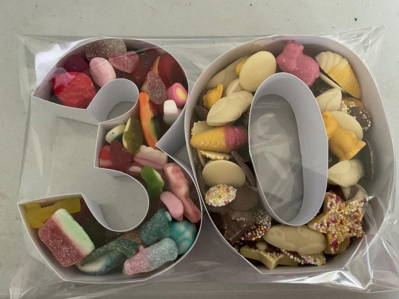 Sweet Filled Letters and Numbers - Etsy UK