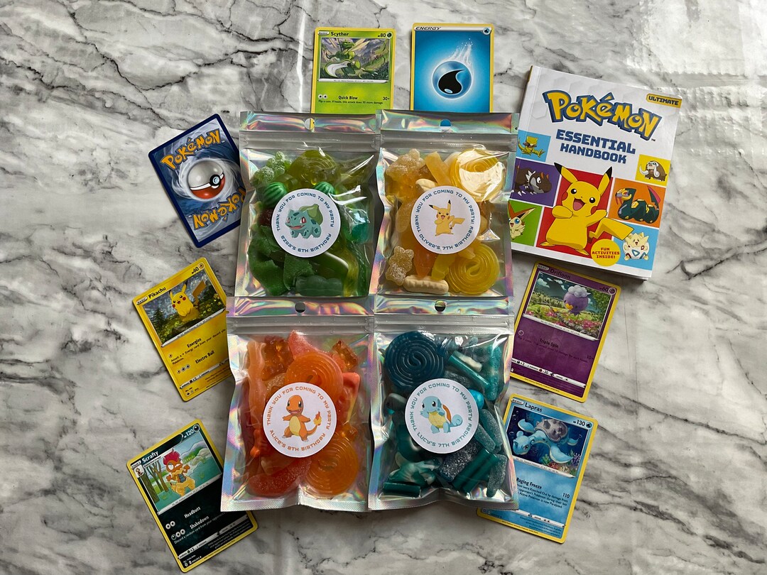 Pokemon Party Sweet Treat Bags, Pikachu, Charmander, Squirtle ...