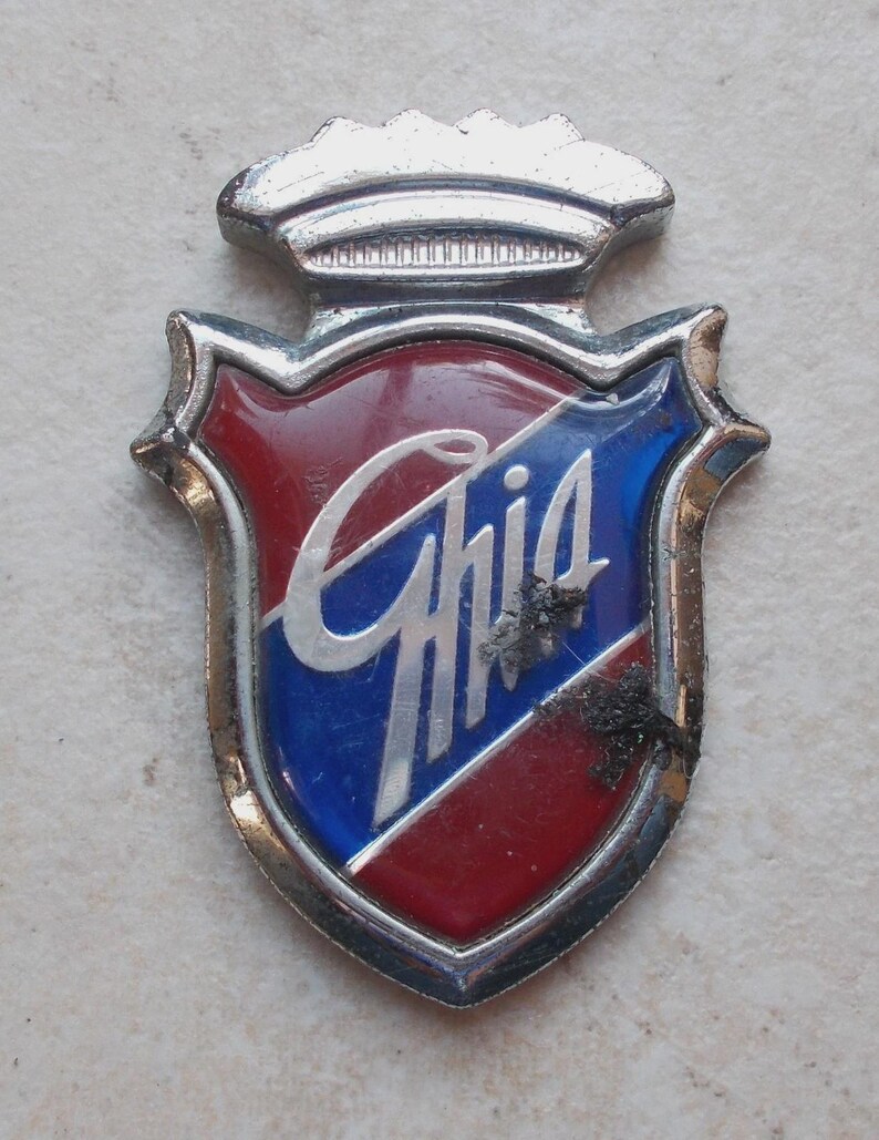 Vintage FORD GHIA Plastic Monogram Emblem Badge Sign Car Old Automotive ...