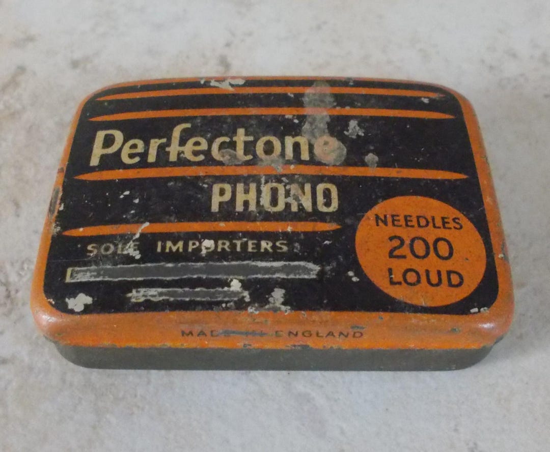 Antique Gramophone Needle Tin Box PERFECTONE UK United Kingdom Antique ...