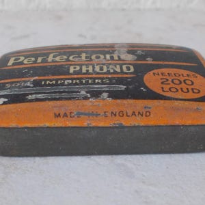 Antique Gramophone Needle Tin Box PERFECTONE UK United Kingdom Antique ...