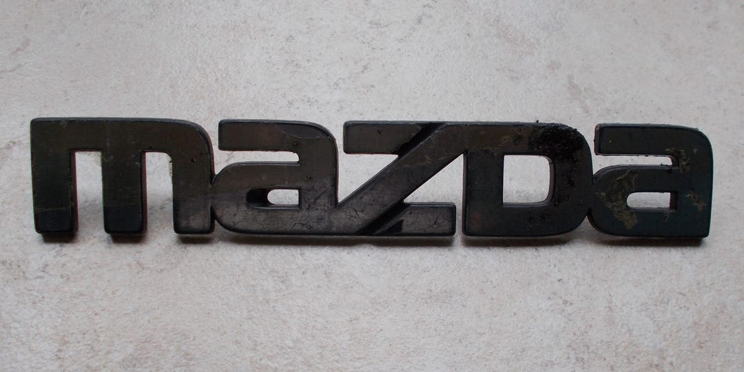 MAZDA Monogram Emblem Badge Sign Car Old Automobile Vtg Plastic Vintage ...