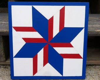 Barn quilt flag | Etsy