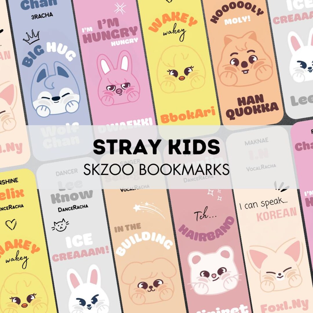 Stray Kids SKZOO Bookmarks | SKZ K-pop Collectible - Etsy UK