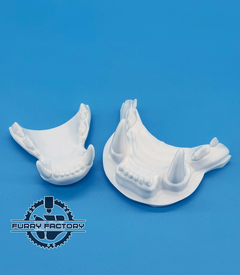 Snow Leopard Fursuit Jaw Set: 3D Printed Realistic Feline Teeth - Etsy