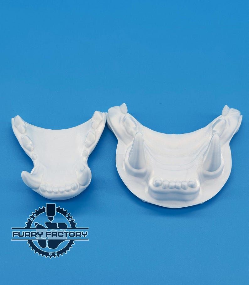 Snow Leopard Fursuit Jaw Set: 3D Printed Realistic Feline Teeth - Etsy
