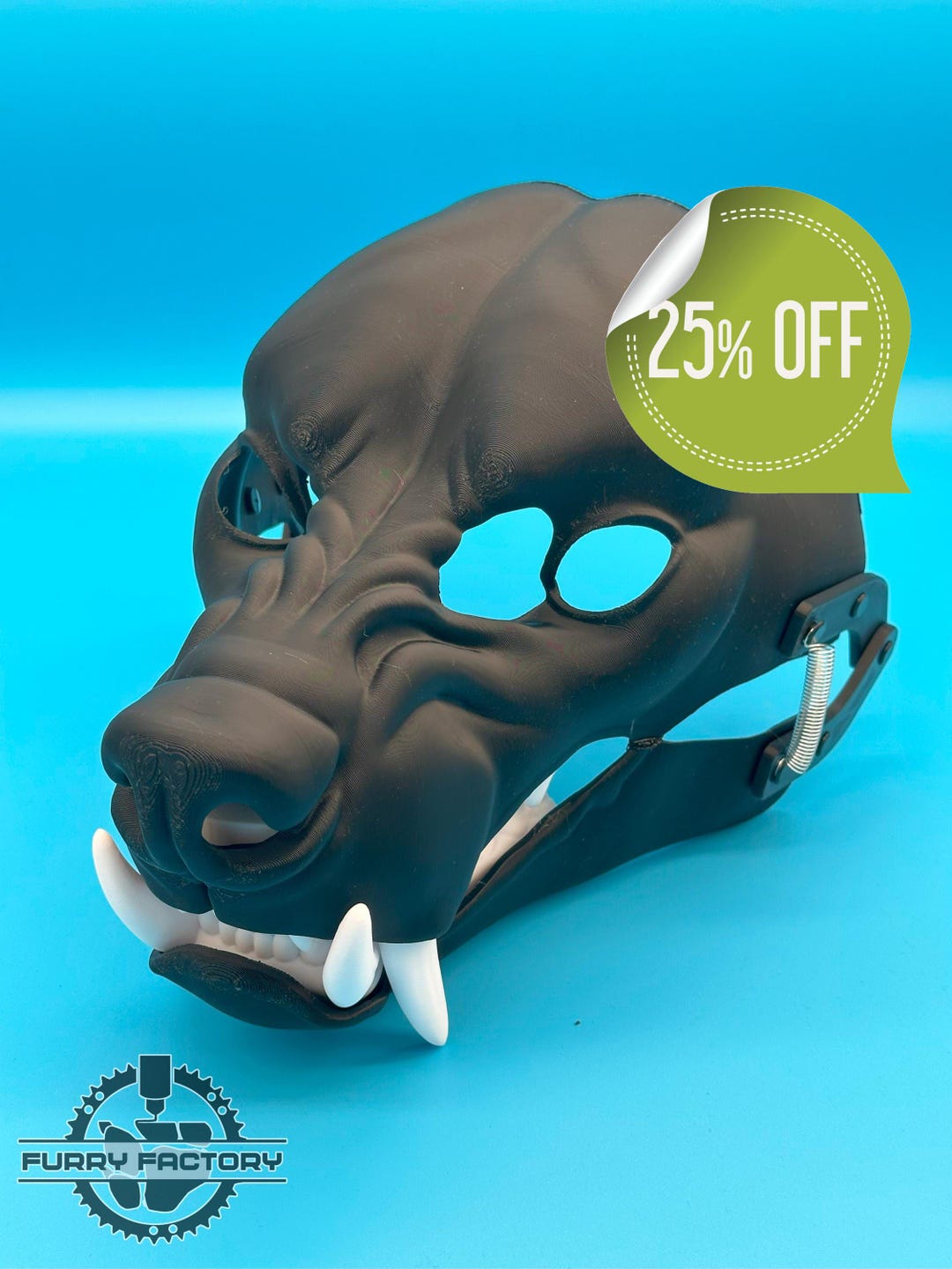 Snarl Hyena Fursuit Base Head + Teeth Set / Realistic / Moving Jaw / 3D ...
