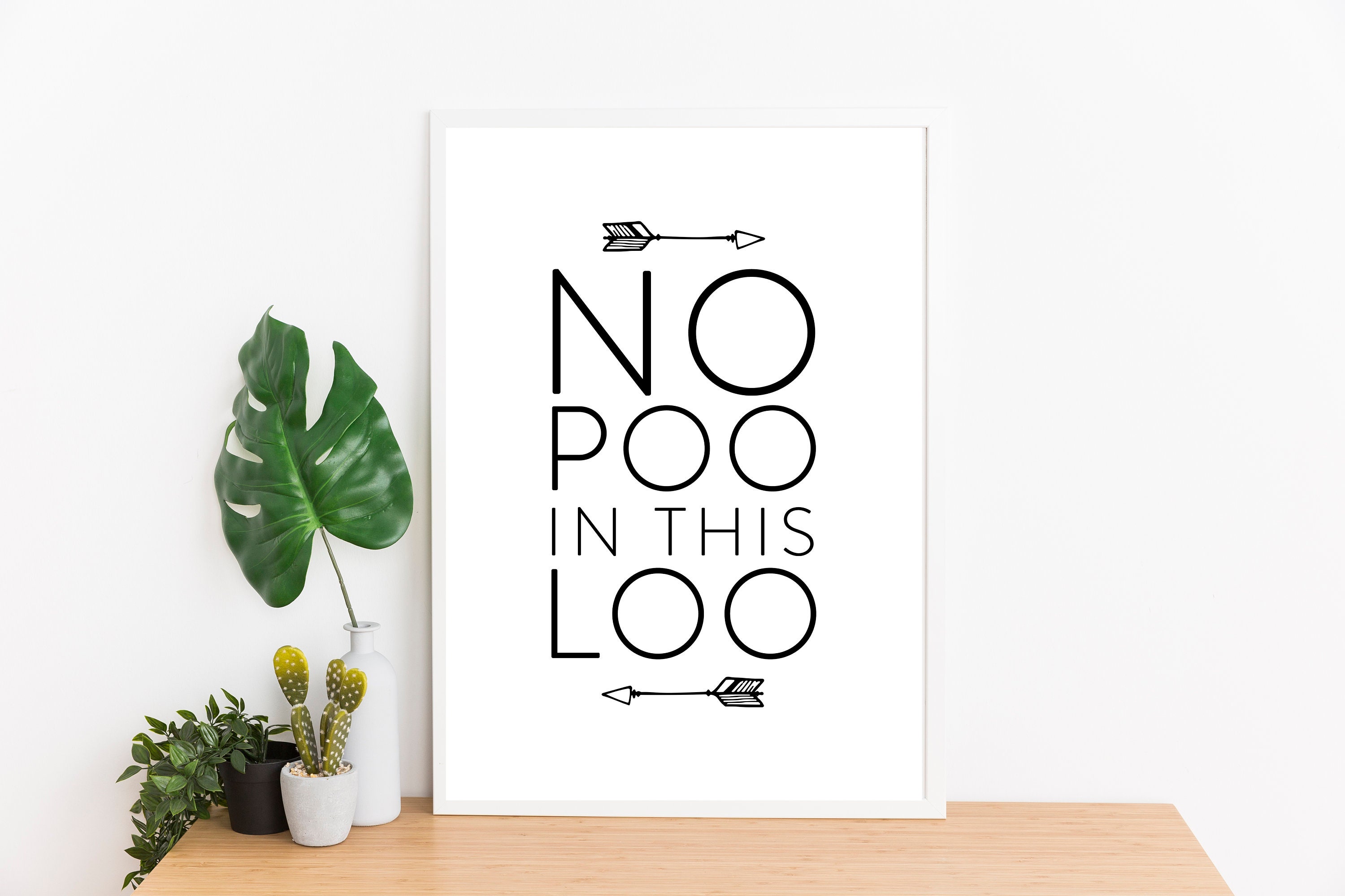 No Poo in this loo Fun bathroom Print | Etsy