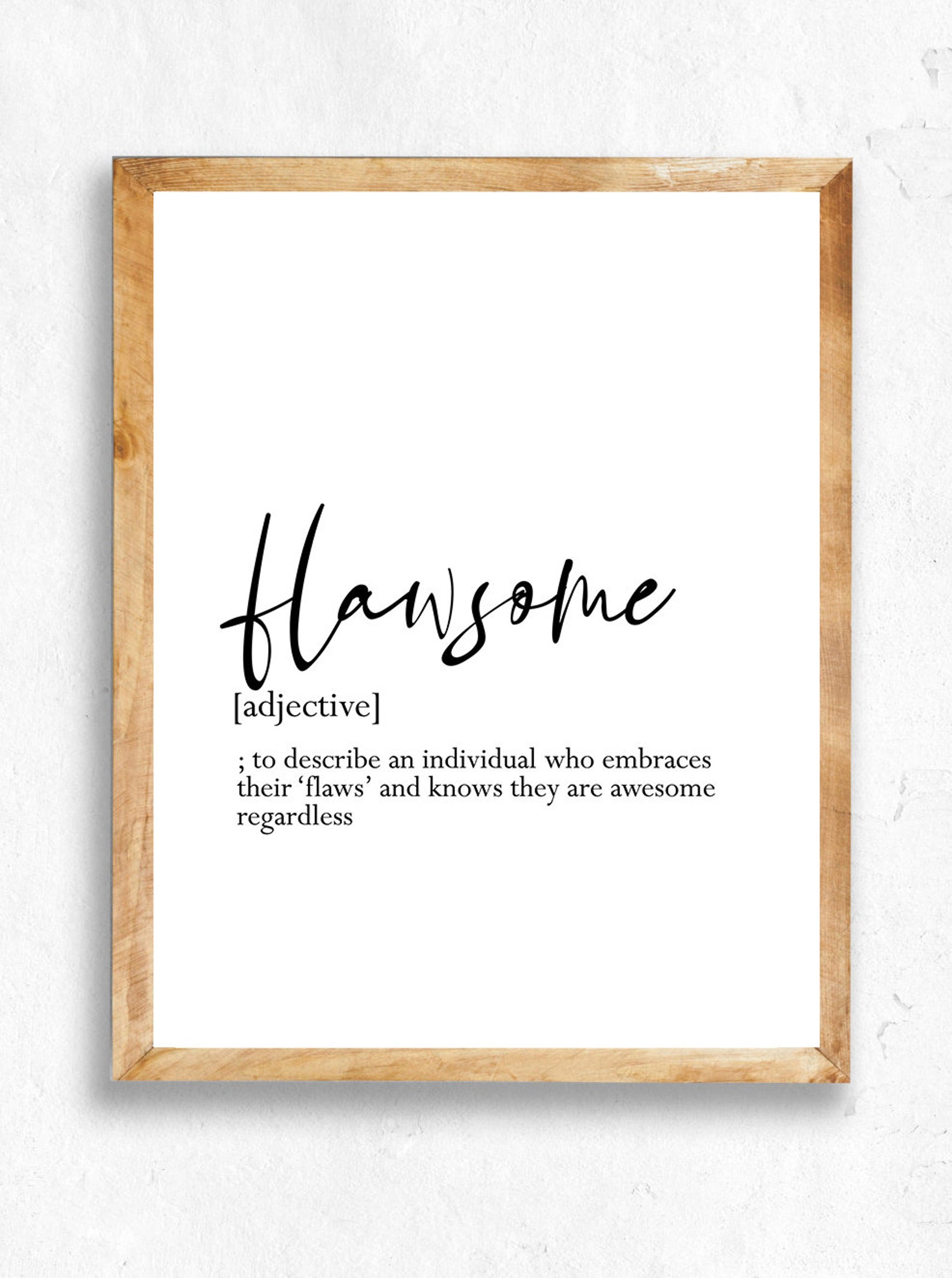 Flawsome Definition Print Dictionary Prints Home Decor - Etsy