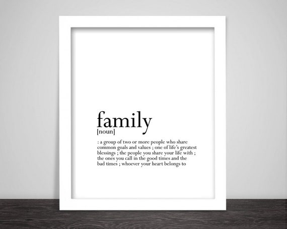 Family Definition Print INSTANT DOWNLOAD PRINT | Etsy