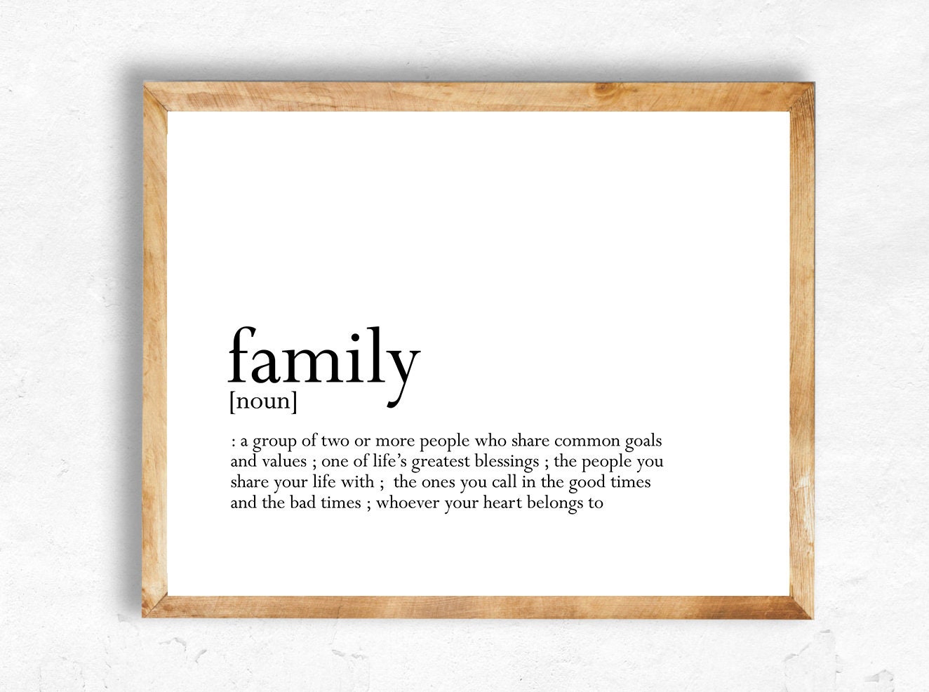 Family Definition Print Dictionary Print Family Home Decor | Etsy