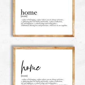 Home Definition; Dictionary Print; Home Gift; Wall Art; Home Decor ...