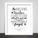 An Awesome Teacher Print Personalised Print Teacher Gift End of Term ...