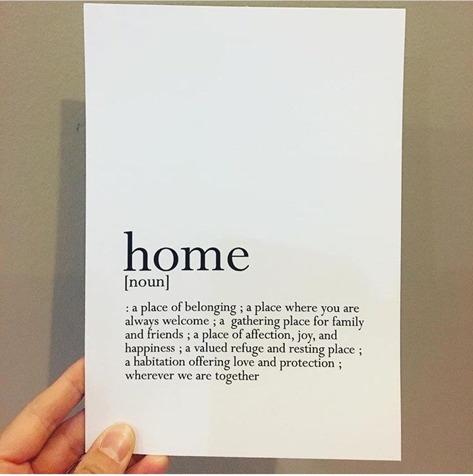 Home Definition Dictionary Print Home Gift Wall Art Home - Etsy UK