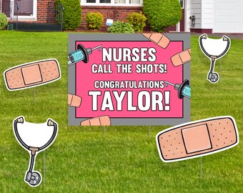Nurse Graduation Yard Sign, Nursing Graduation Lawn Sign, Doctor ...