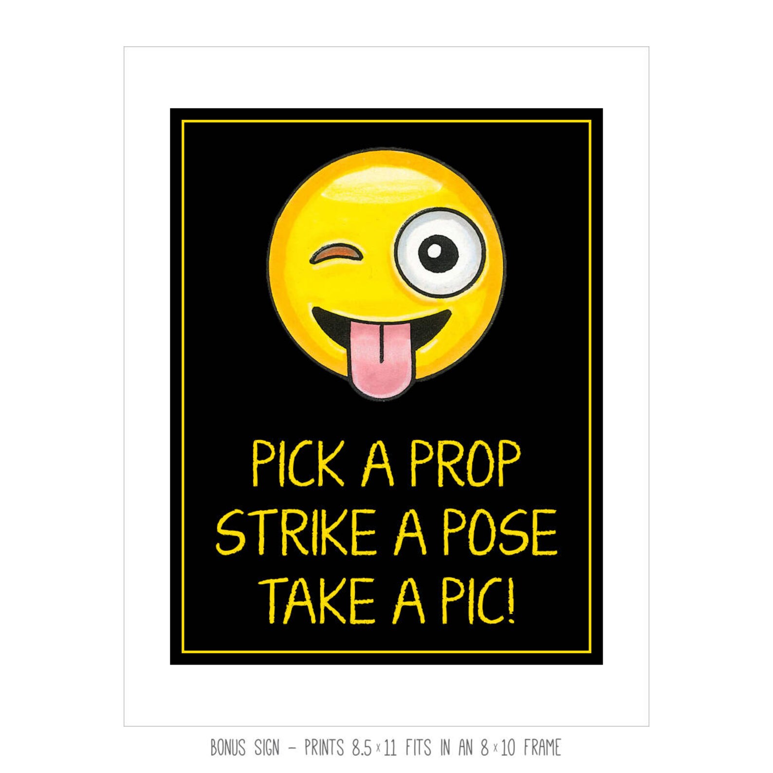 15 Emoji Photo Booth Props Instant Download Free Photo | Etsy