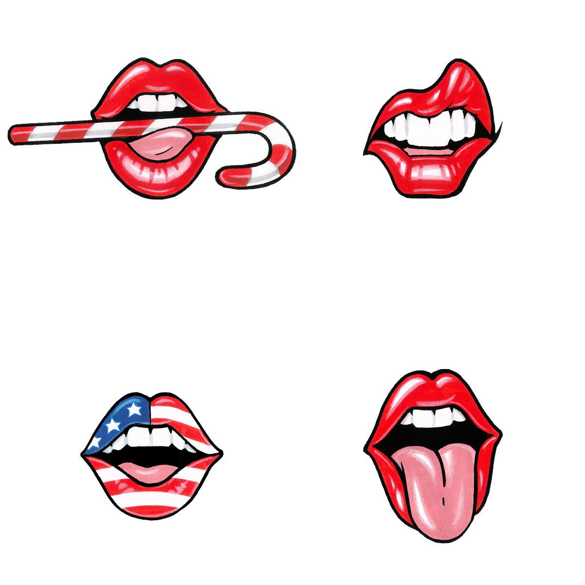 28 Lips Photo Booth Props Instant Download Free Photo - Etsy