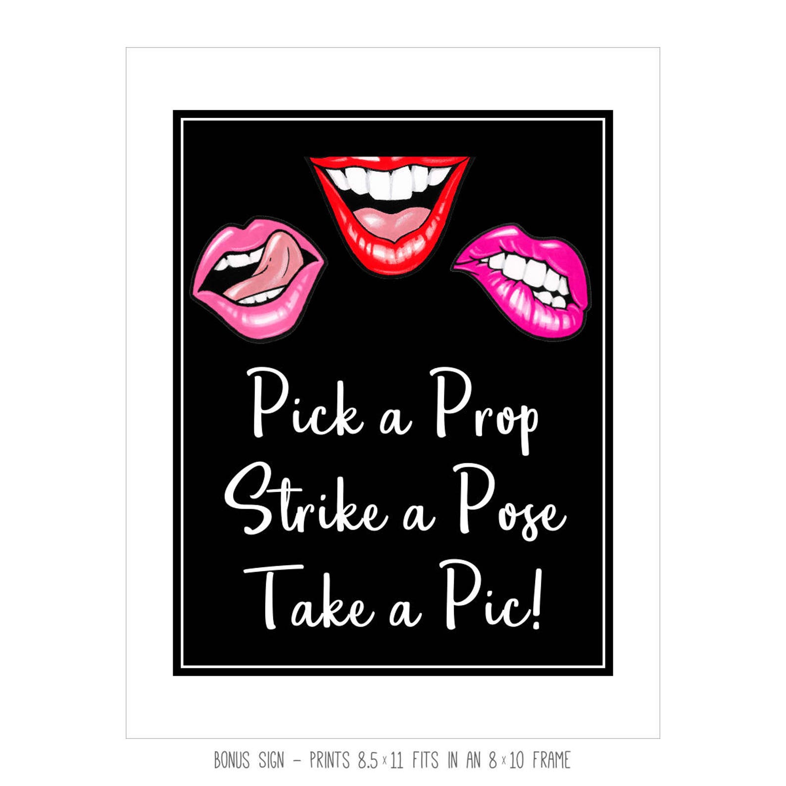 28 Lips Photo Booth Props Instant Download Free Photo - Etsy