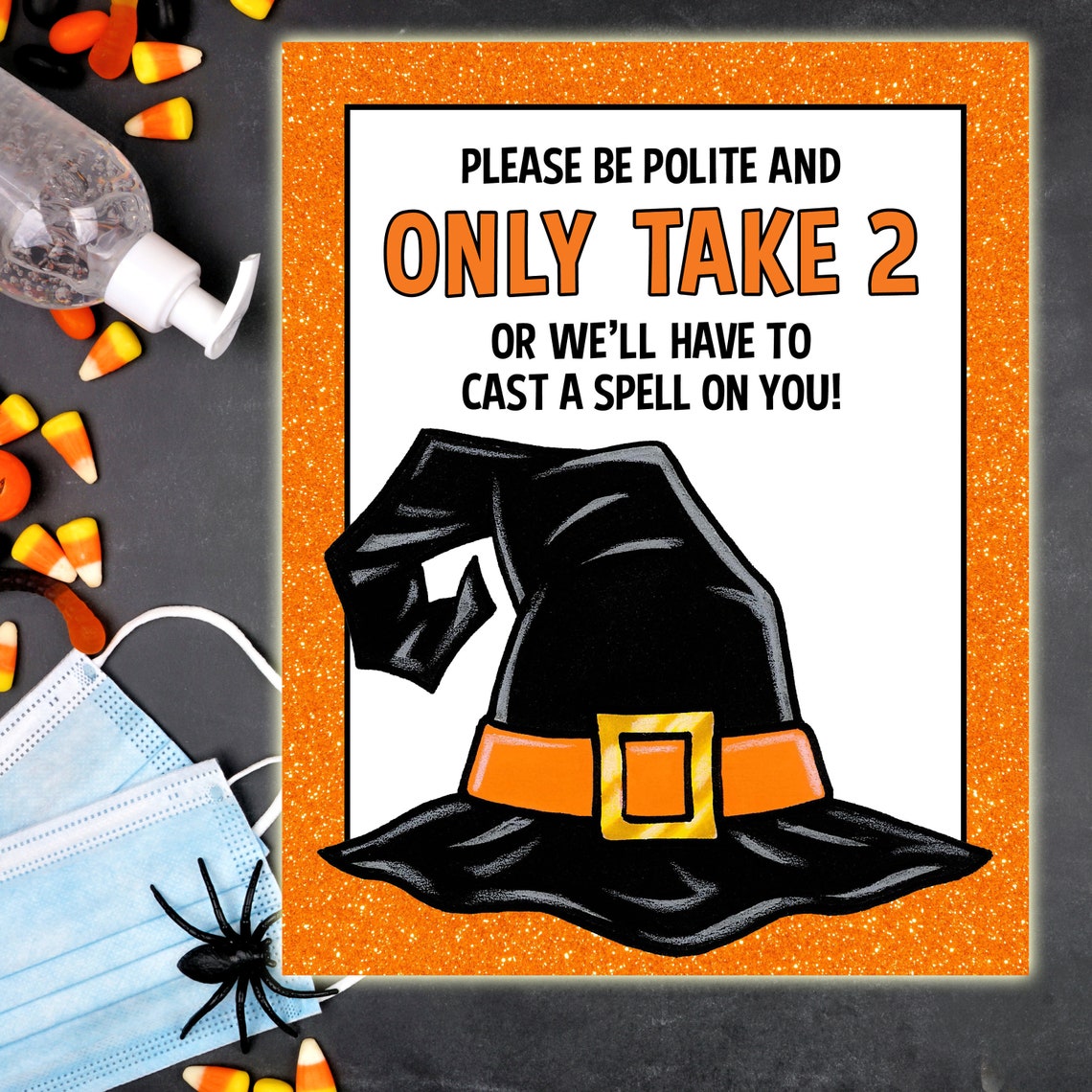 Trick or Treat Self Serve Sign Instant Download 2 Colors 8 X 10 Inches ...