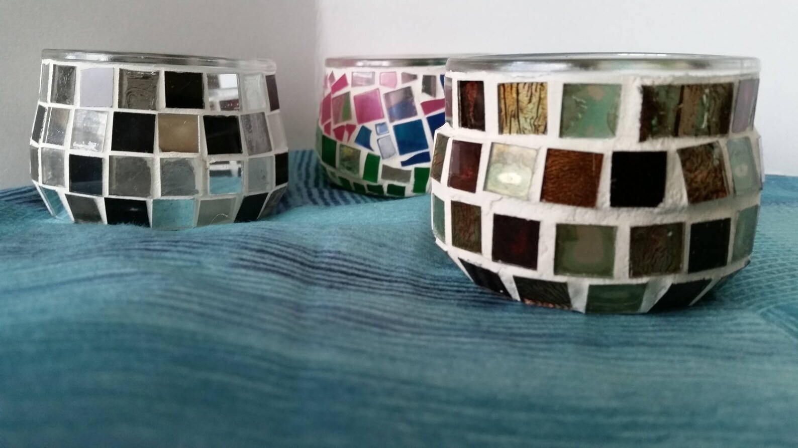 Photophore Candle Glass Jar Recycled With Mosaic - Etsy