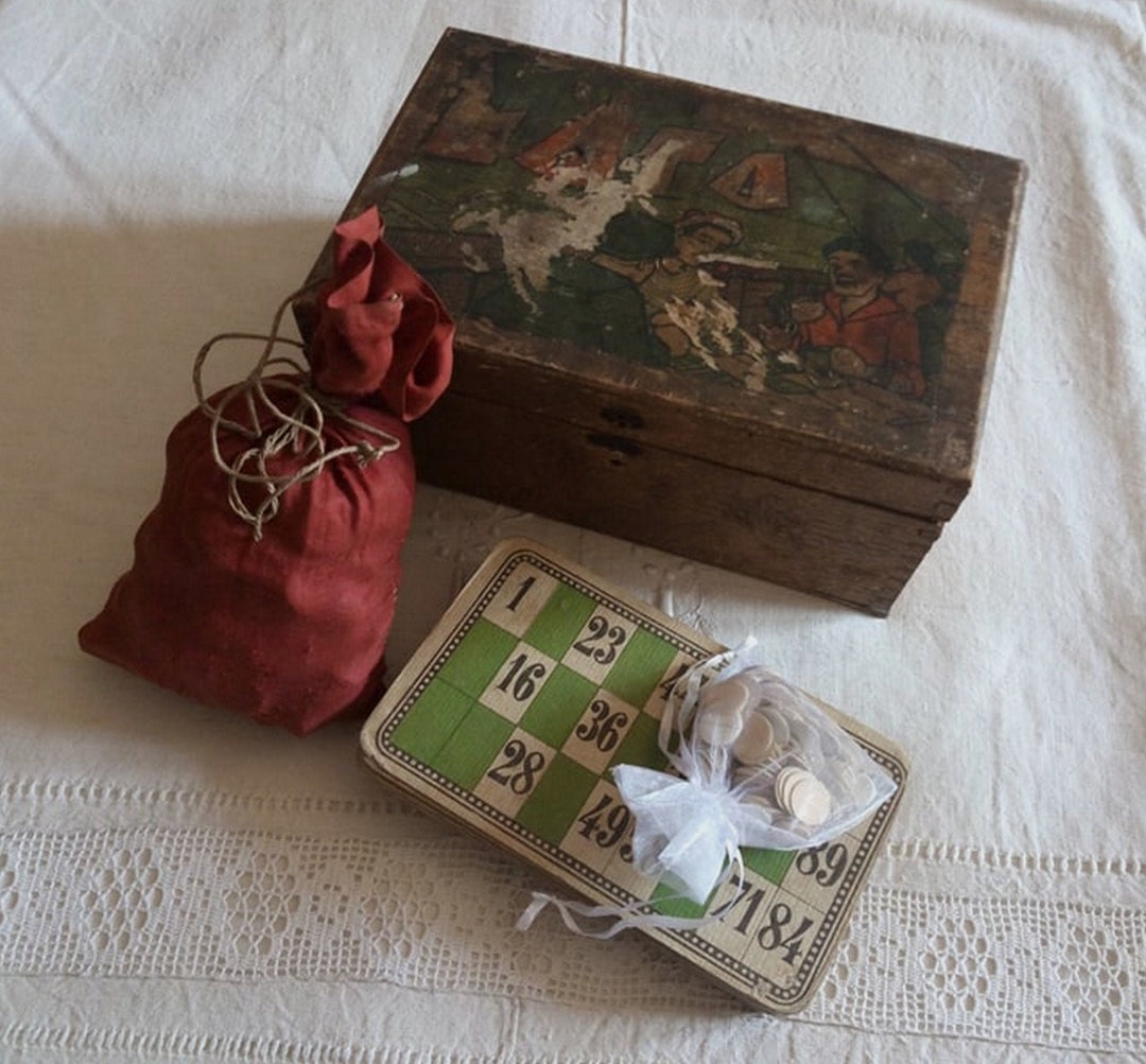 Old Lotto Game / Vintage Toy / 1940s Board Game / Lotto Game in Its ...