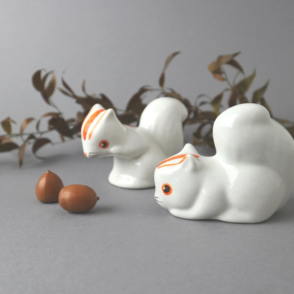 Porcelain Squirrels - Etsy