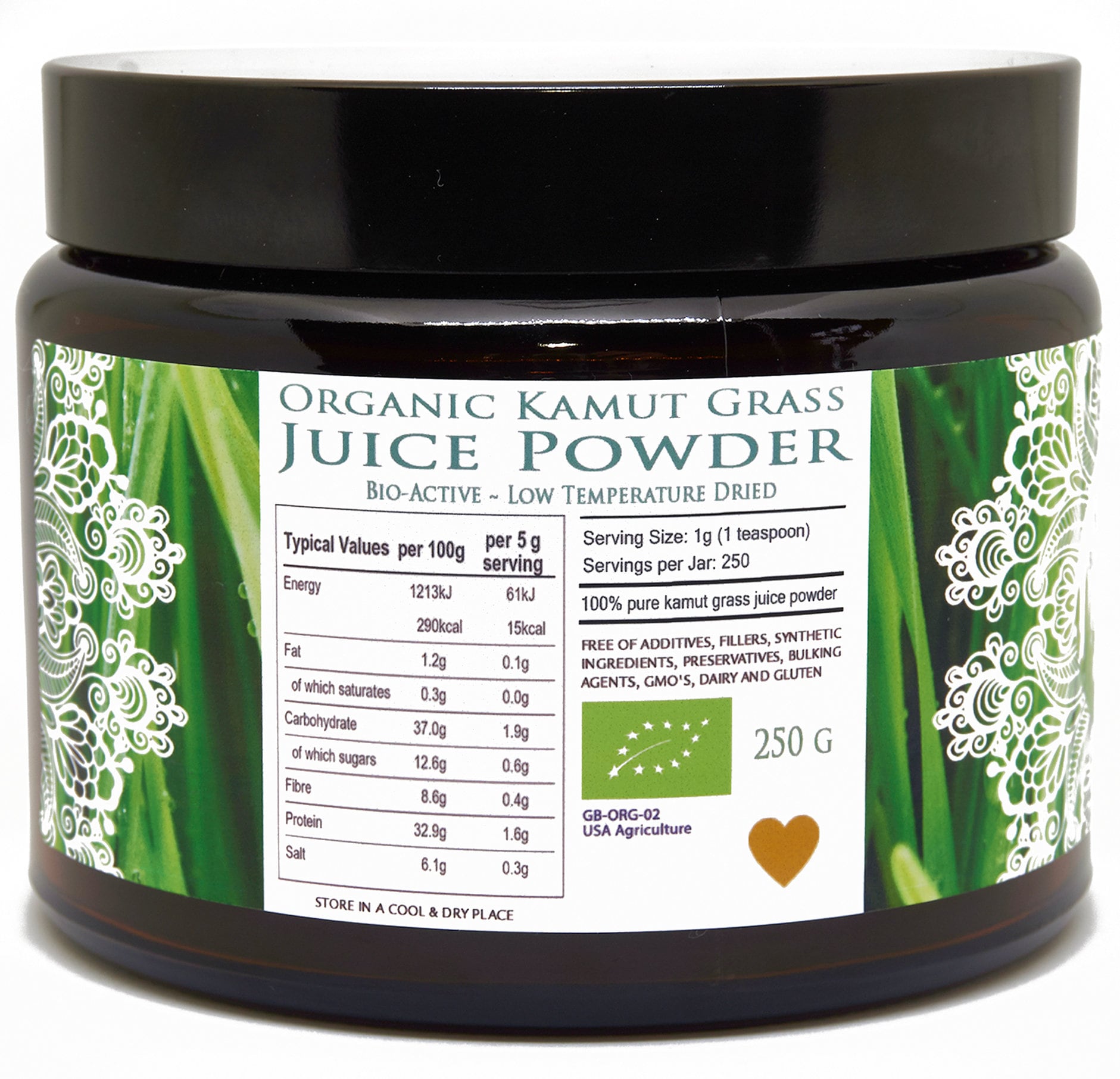 Organic Raw Kamut wheat Grass JUICE Powder Premium Grade & Organic ...