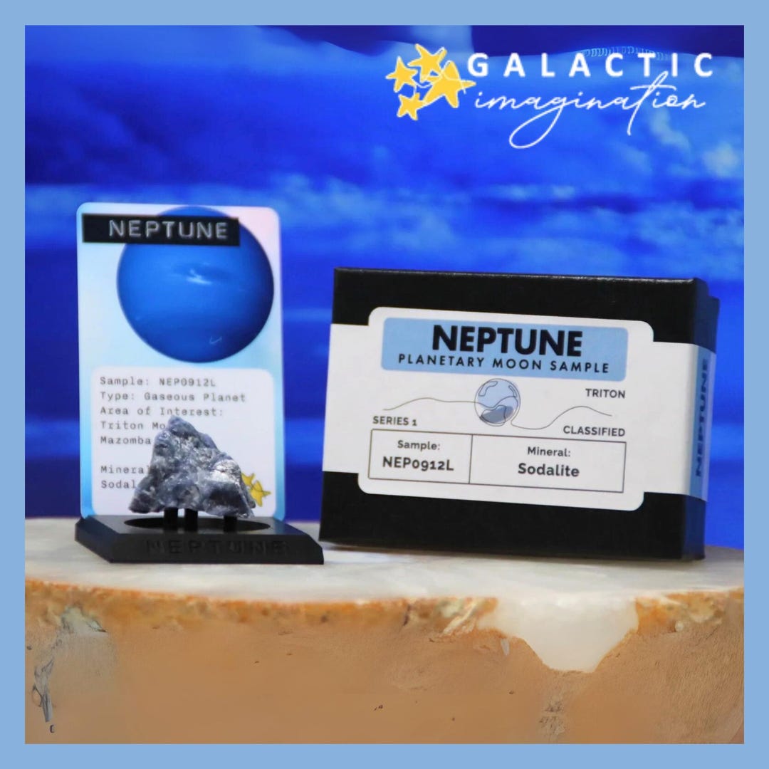 Neptune Planet - Discovery Space Kit | Sodalite W/ Display & Info Card ...