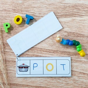 Preschool Printables Phonics Cards, Kindergarten CVC Word Cards, Three ...