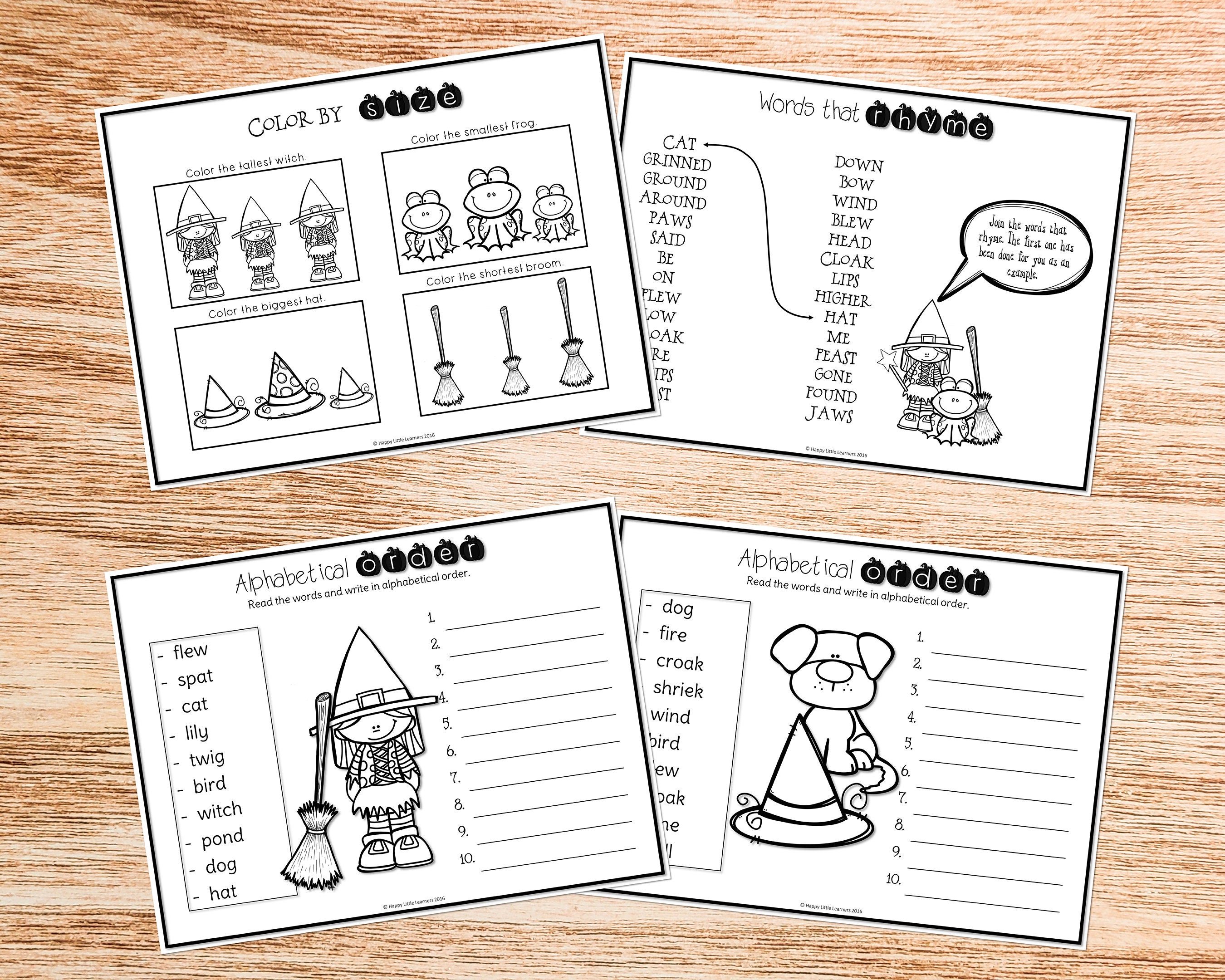 Room on the Broom Halloween Activity Pages Printable Bundle, Holiday ...