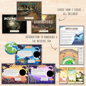 Dinosaur Busy Book Printable, Toddler Dino Quiet Book, Montessori ...