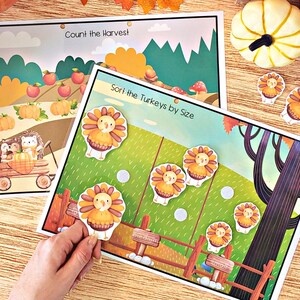 Thanksgiving Busy Book Printable, Toddler Homeschool Learning Binder ...