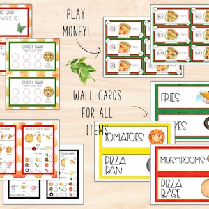 Pizza Parlor Pretend Play, Dramatic Play Printable, Pretend Play Set ...