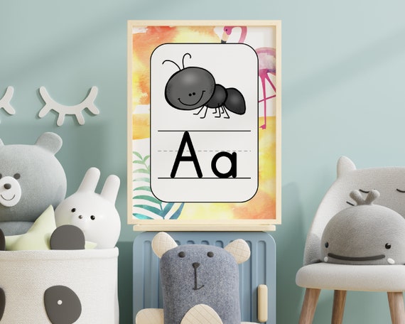 Alphabet Preschool Printable Posters Learning the Alphabet - Etsy