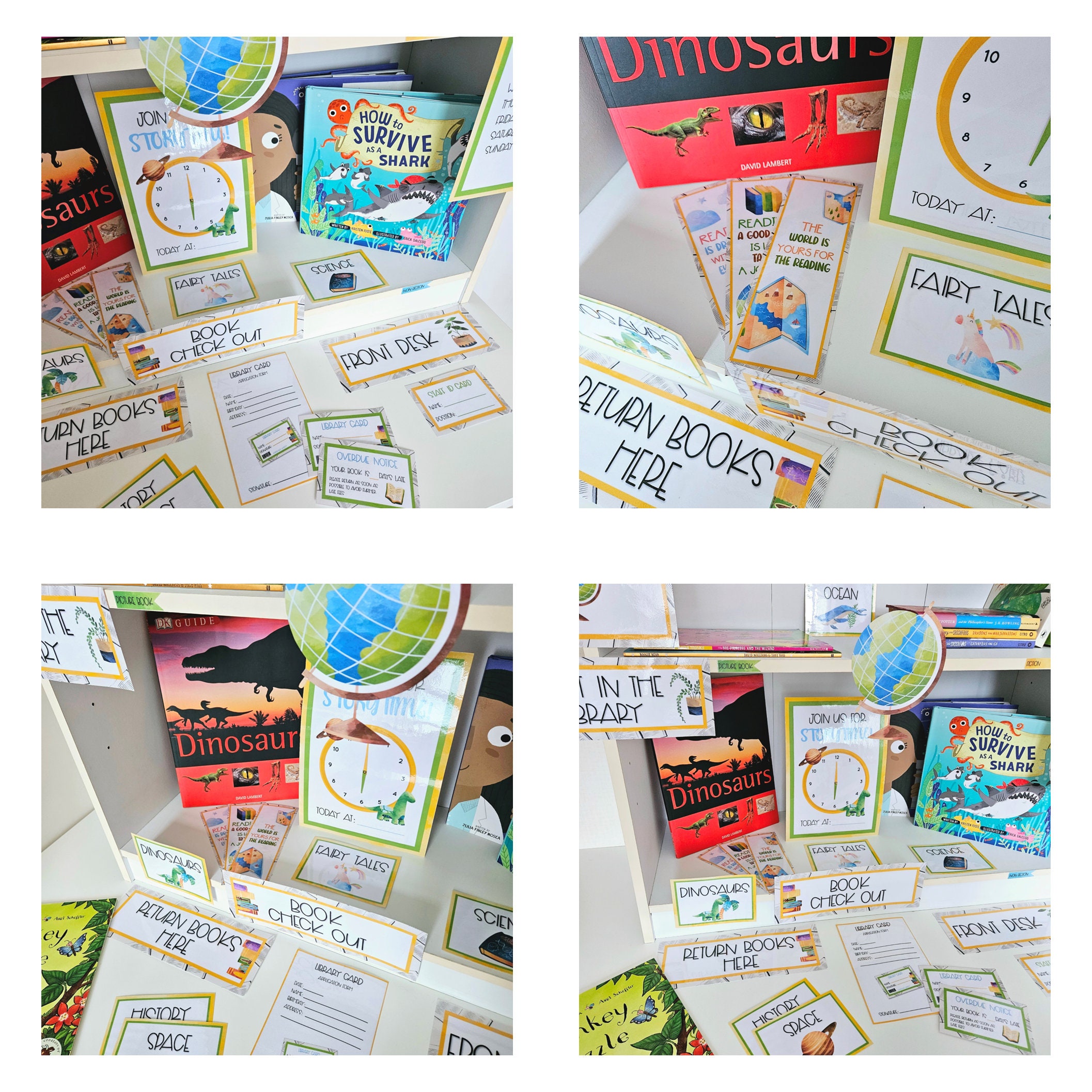 Pretend Play Library, Dramatic Play Printable, Pretend Play Set ...