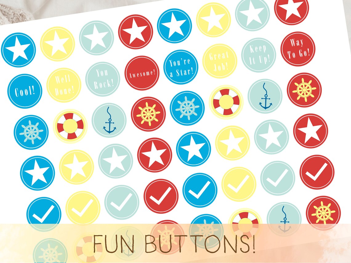 Sail Boat Chore Chart Toddler Reward Chart Editable Printable Behavior ...