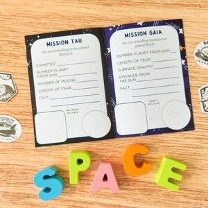 Solar System Astronaut Passport, Printable Toddler Space Planets ...