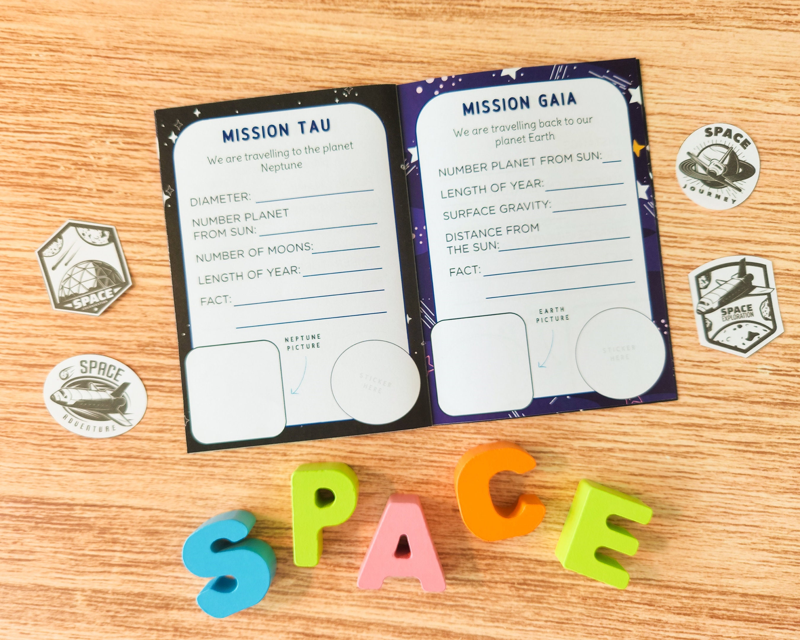 Solar System Astronaut Passport, Printable Toddler Space Planets ...
