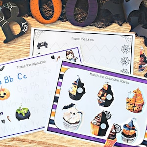 Halloween Busy Book Printable, Kids Homeschool Learning Binder, Toddler ...