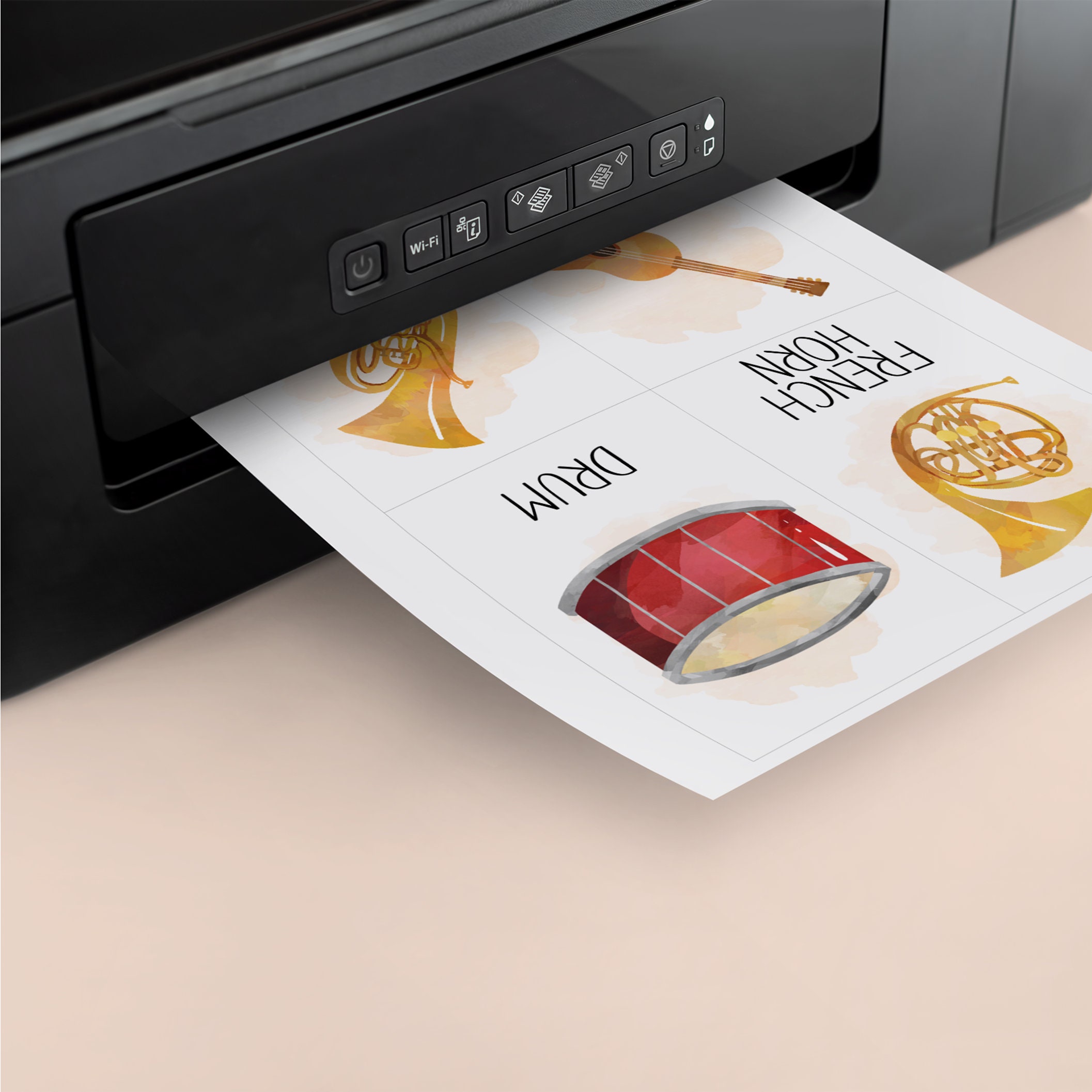 Musical Instruments Printable Flashcards, Preschool Printables ...