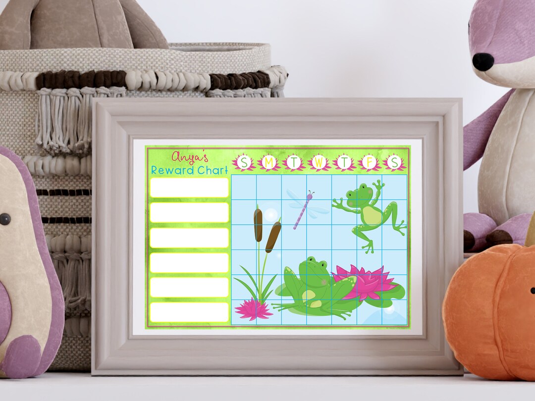 Frog Lily Chore Chart | Toddler Reward Chart | Kids Routine ...