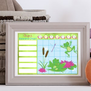 Frog Lily Chore Chart | Toddler Reward Chart | Kids Routine ...