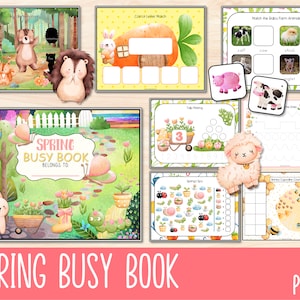 Spring Busy Book Printable, Homeschool Busy Book for Kids, Seasons ...