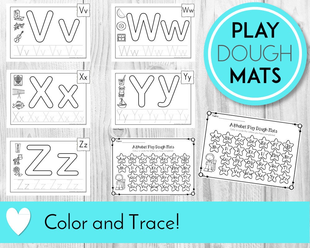 Alphabet ABC Play Doh Mats Preschool Printable Writing - Etsy